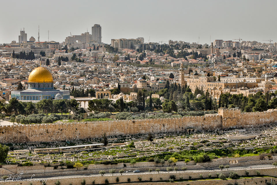 The Wall of the the Old City of Jersalem with the Golden Gate bricked ...